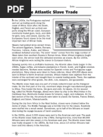 Triangular Slave Trade Map | PDF