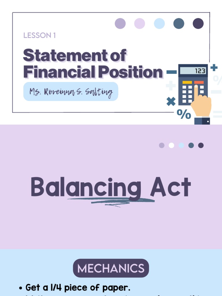 Lesson #1 Fabm | PDF | Balance Sheet | Equity (Finance)