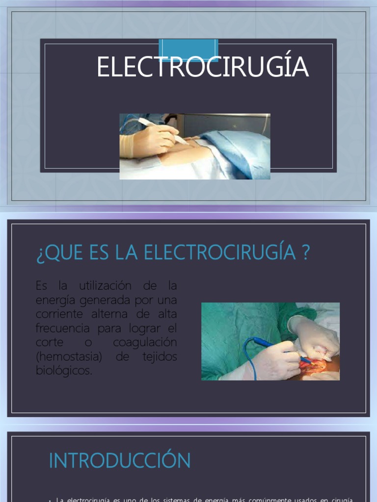 Electrocirugia | PDF | Cirugía | Hemostasia