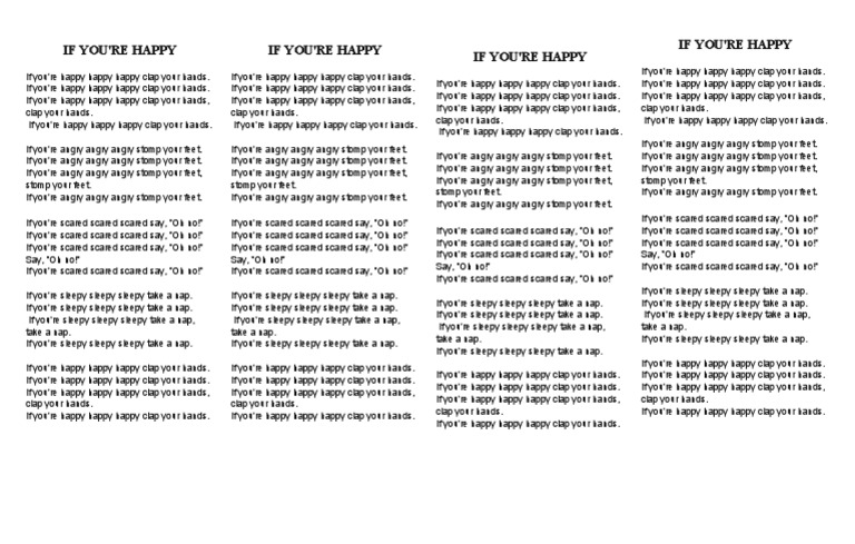 If You Happy Clap Your Hands | PDF