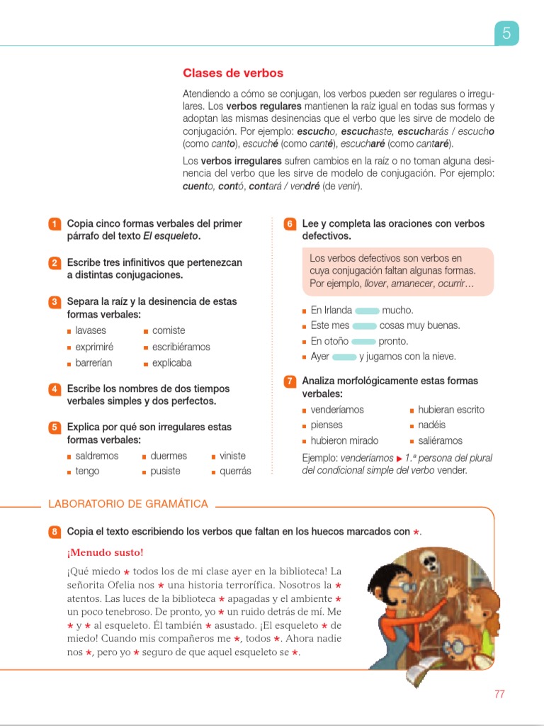 El Verbo 2 álvaro Pdf Verbo Conjugación Gramatical