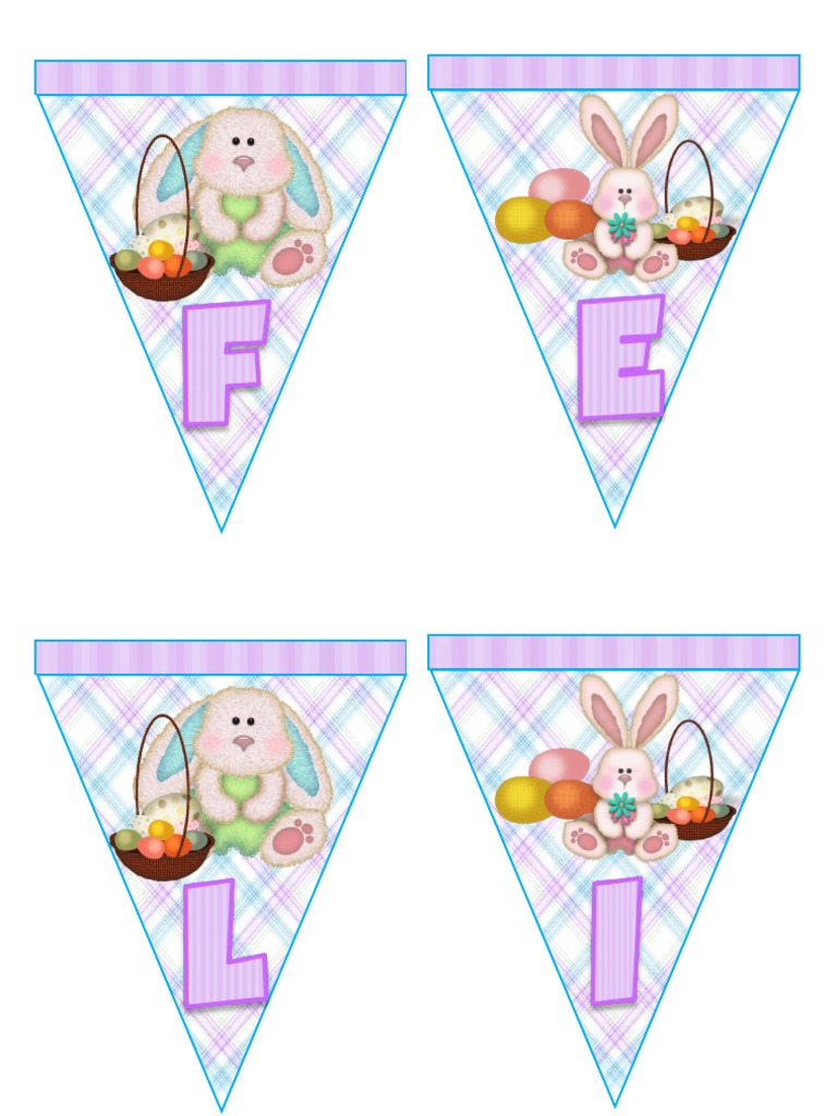 Banderines Feliz Pascua Del Conejo | PDF