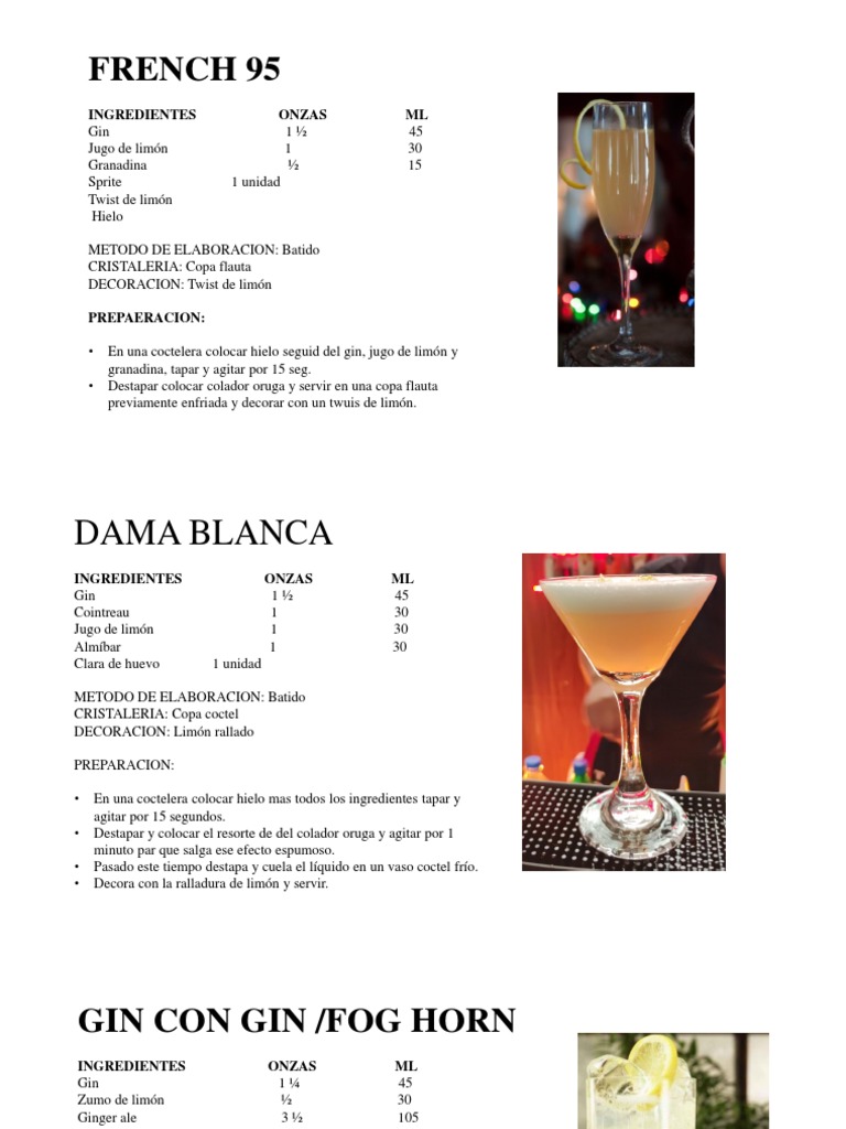 Recetario de Cocteles 4 | PDF | Barman | Bebidas alcohólicas