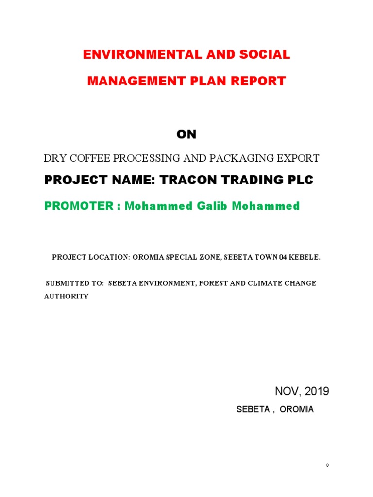 Tracon Trading PLC | PDF | Environmental Impact Assessment