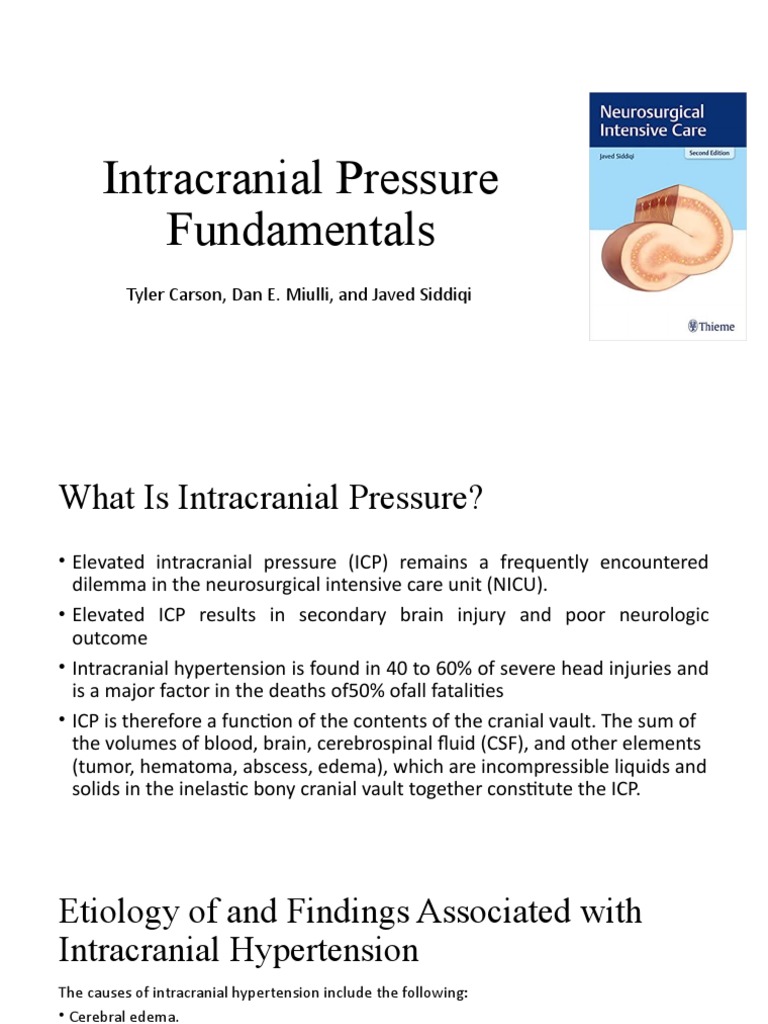Intracranial Pressure Fundamentals | PDF