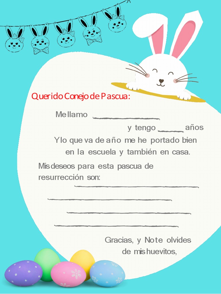 Carta Conejo de Pascua | PDF