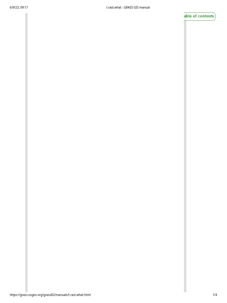 T.rast - What - GRASS GIS Manual | PDF | Geographic Information System ...