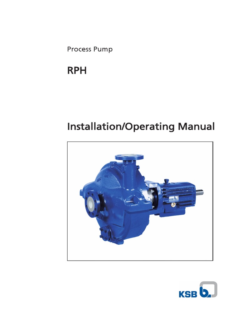 KSB RPH Instructions | Download Free PDF | Pump | Bearing (Mechanical)