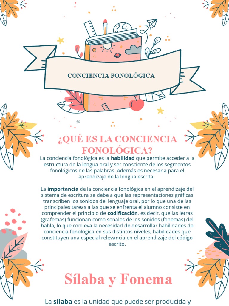Conciencia Fonológica | PDF | Fonología | Fonema