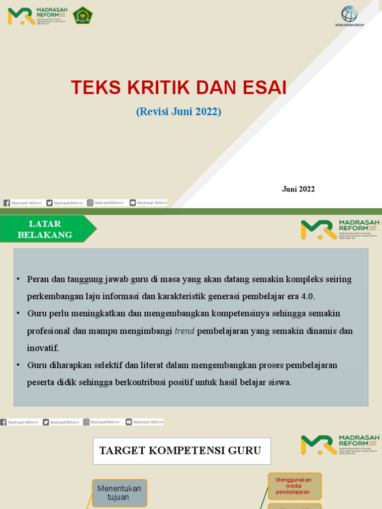 1. PPT Modul Teks Kritik_Esai Revisi | PDF