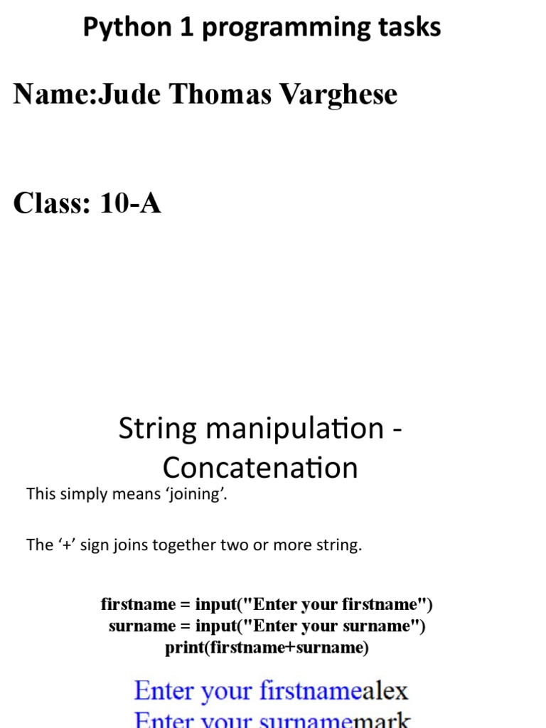 Lorraine - de Souza - GCSE - String Manipulation With Helpsheets | PDF | Letter Case | String ...