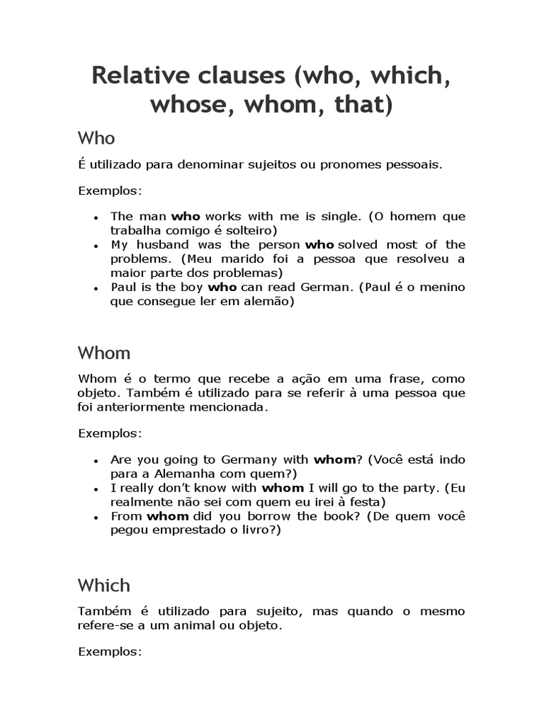 Relative Clauses | PDF