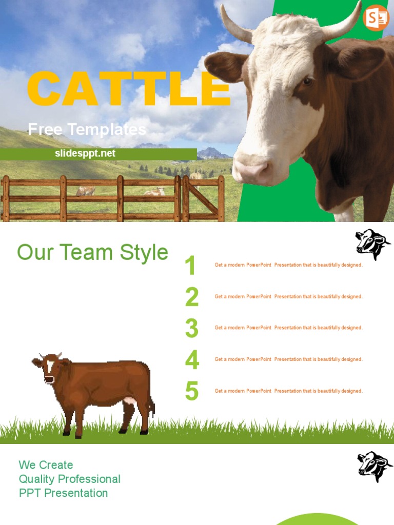 Cattle-Template-slidesppt.net_ | PDF | Microsoft Power Point | Software