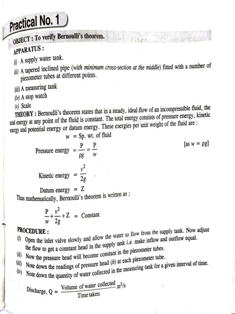 Fluid Mechanics Practicals | PDF | Fluid Dynamics | Mechanical Engineering