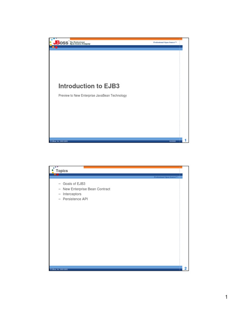 Introduction EJB3 | PDF | Enterprise Java Beans | Information Technology