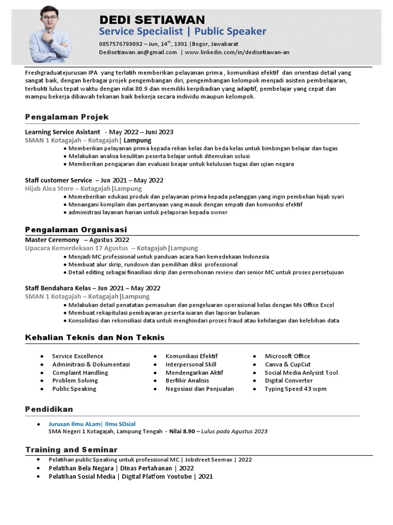 CV Ats Sma | PDF | Bisnis