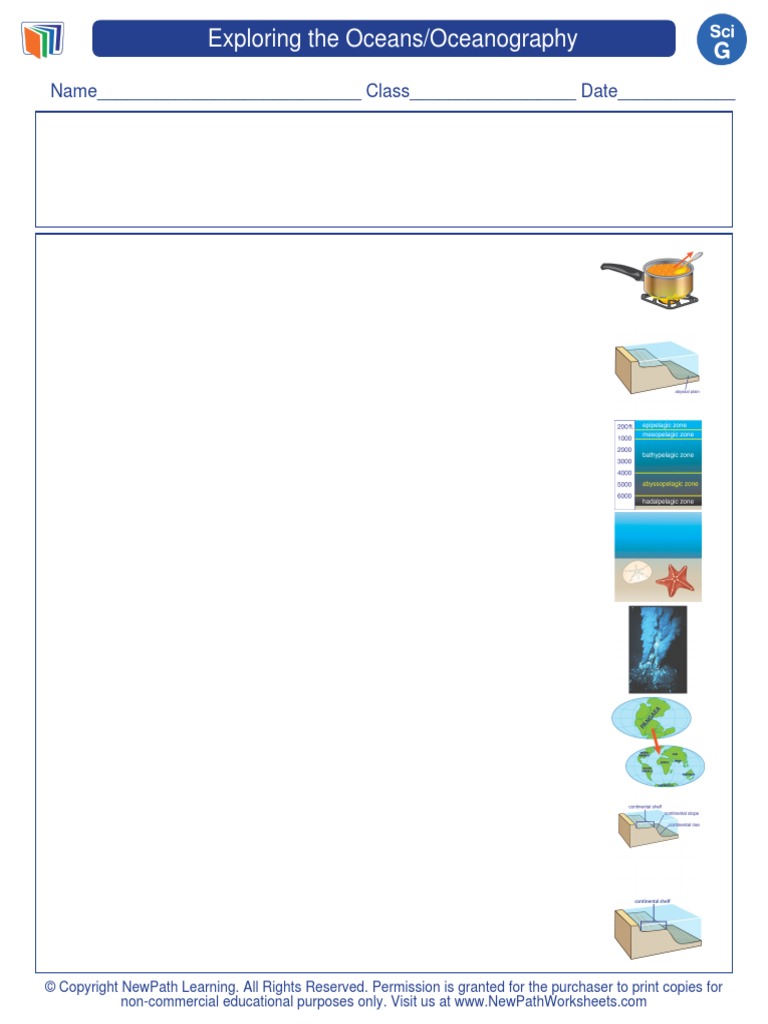 Vocabulary Science Grade 7 Exploring The Oceans Oceanography 1 1 | PDF