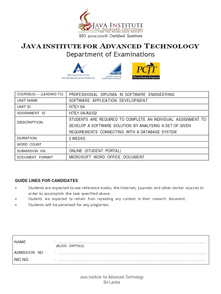 Software Engineering Assignment Guide | PDF | Software | Information ...