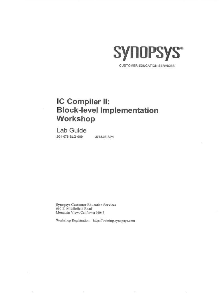IC Compiler II Lab-2018 | PDF