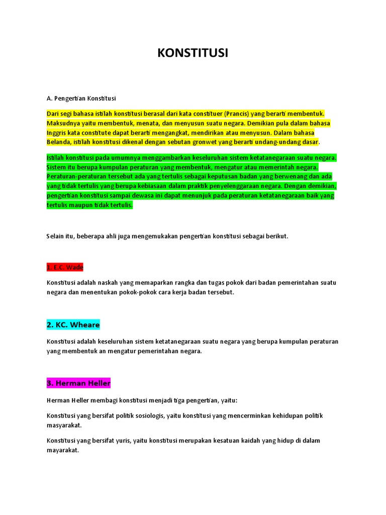KONSTITUSI | PDF