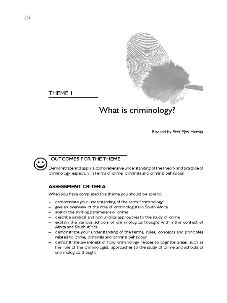Introduction To Theme1 | PDF | Criminology | Crime & Violence