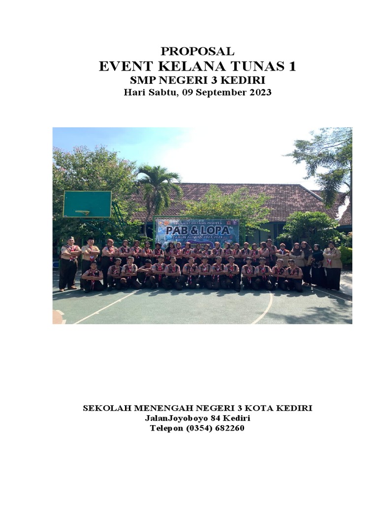 Proposal Event Kelana Tunas 1 SMPN 3 Kediri | PDF