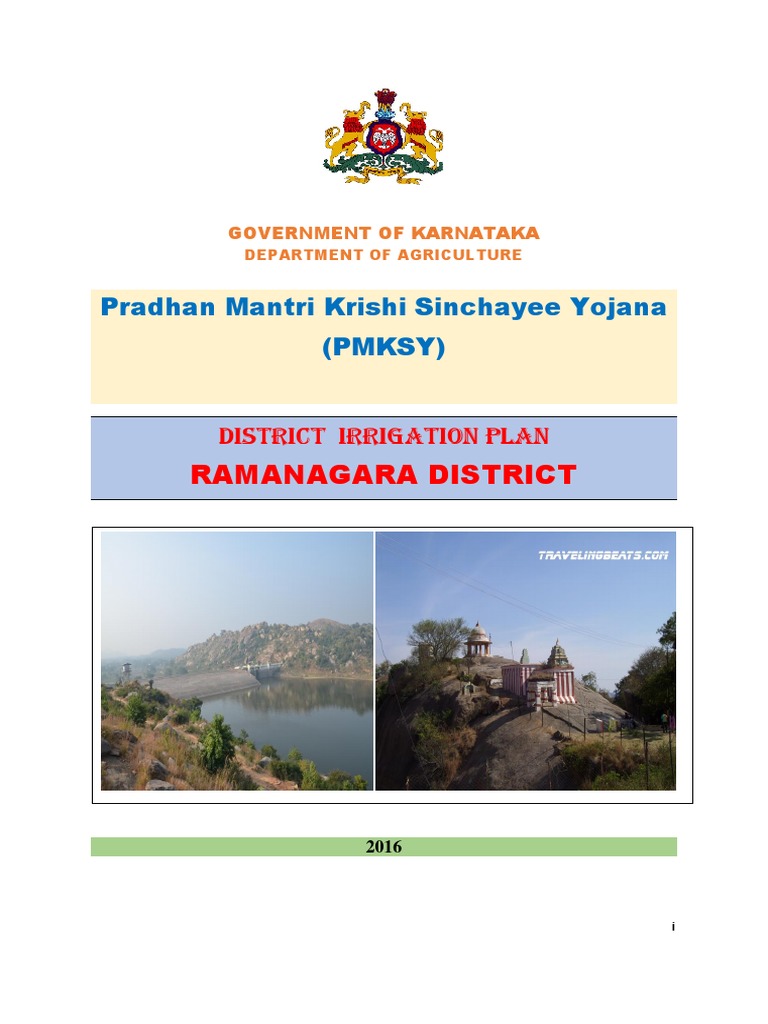 Pradhan Mantri Krishi Sinchayee Yojana (Pmksy) : Ramanagara District ...