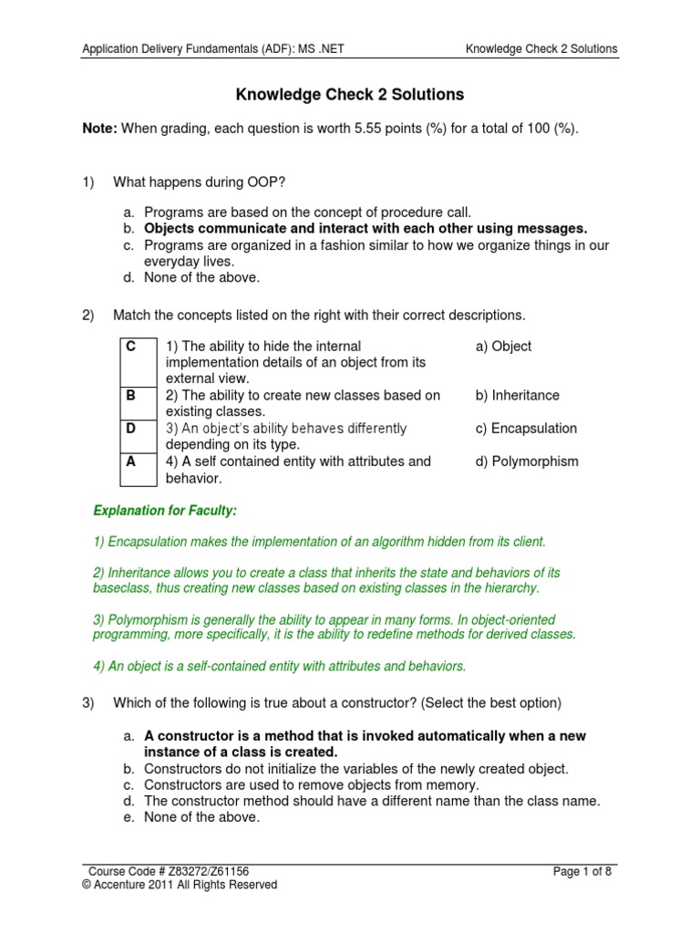 Knowledge Check 2 | PDF | Inheritance (Object Oriented Programming) | Method (Computer Programming)