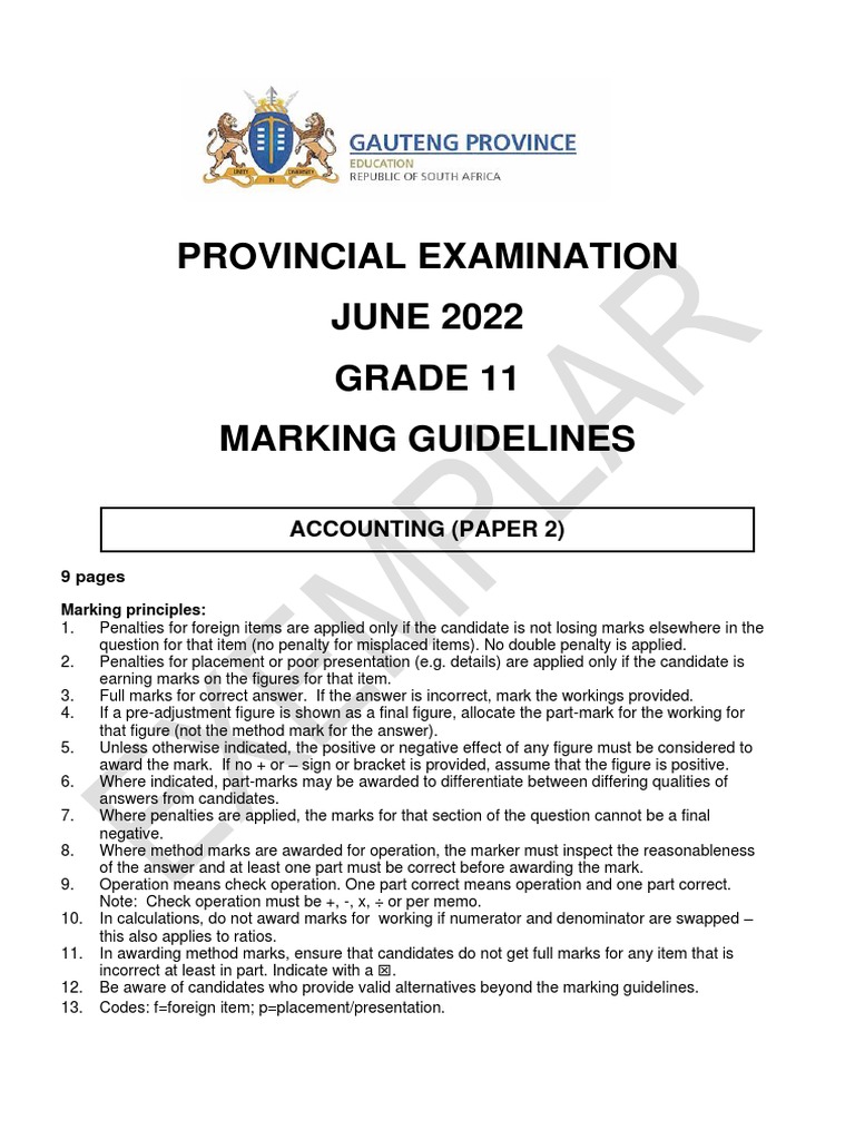 Gr11 ACC P2 (ENG) June 2022 Possible Answers | PDF | Financial Services ...