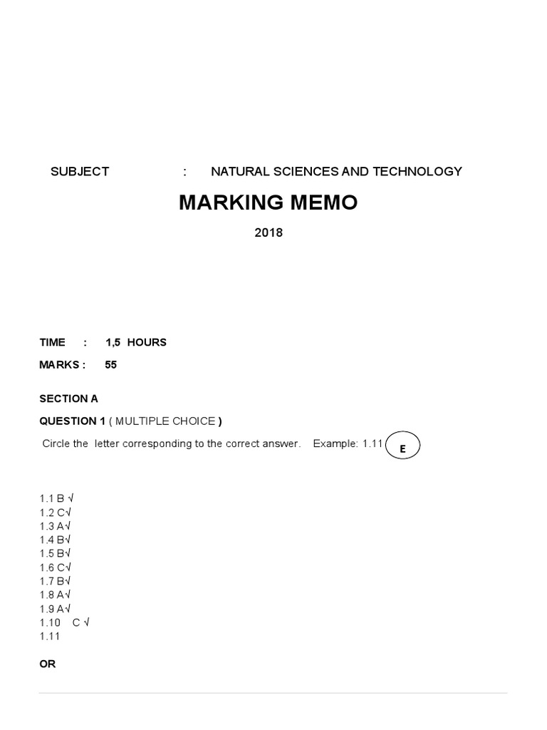 Memo Grade 4 Nstech June 2018 English 1 | PDF | Water | Steam