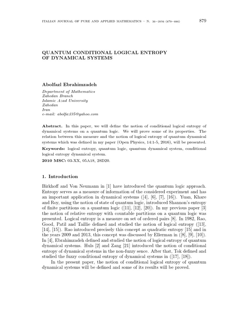 Quantum Conditional Logical Entropy | PDF | Measure (Mathematics) | Mathematics