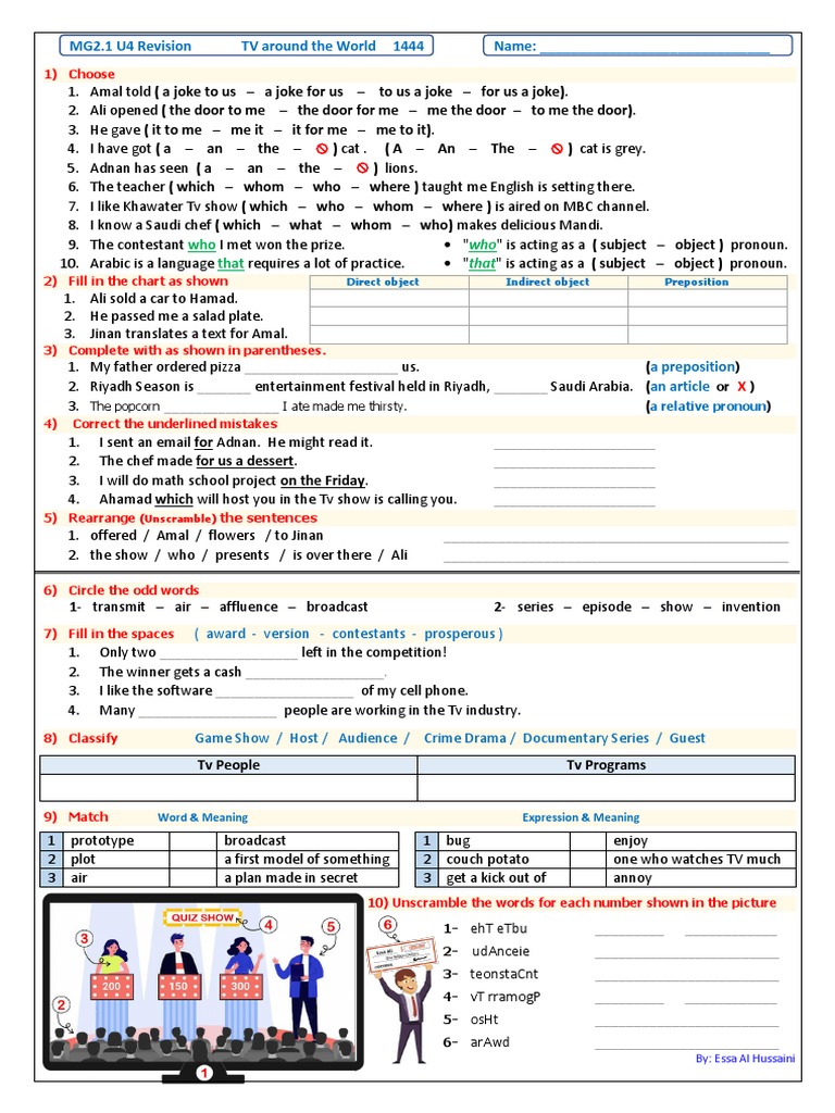 MG2.1 U4 Revision X | PDF | Linguistics