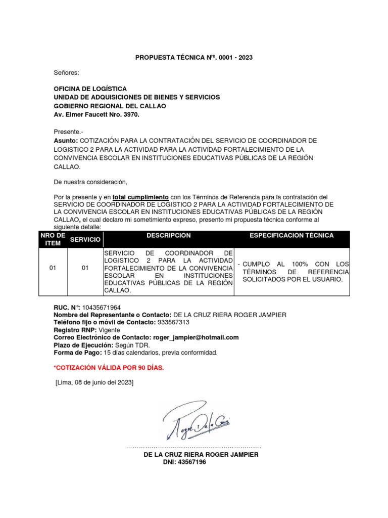 Formato de Cotización | PDF | Gobierno