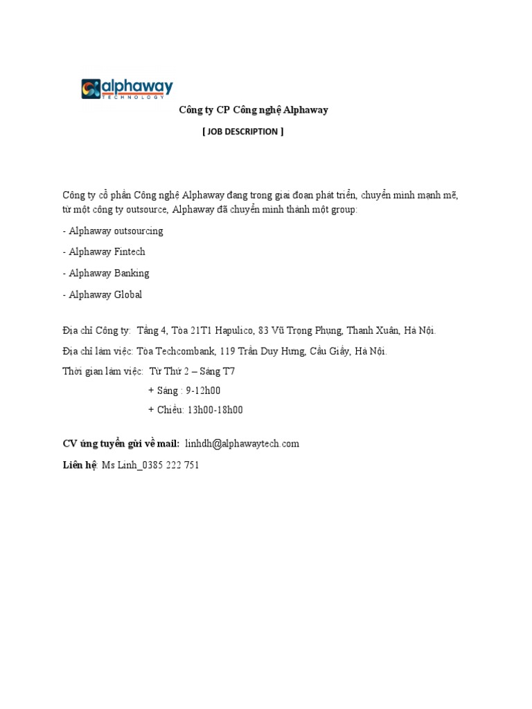 Alphaway JD BA Tech | PDF