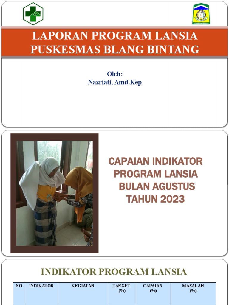 Capaian Indikator Program Lansia Agustus 2023 | PDF