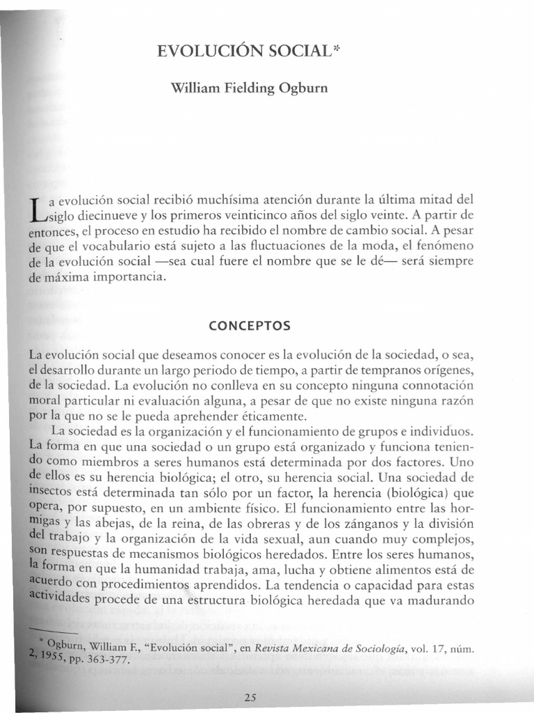 Evol - Soc.W.F.Ogburn | PDF