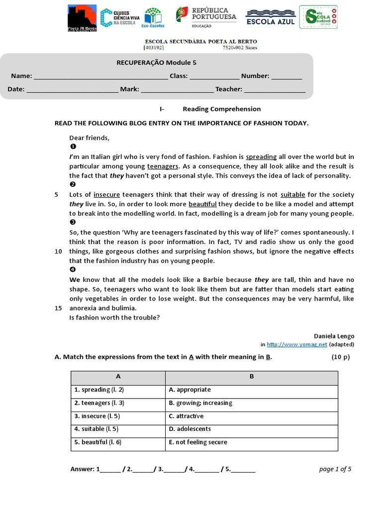 Module 5 - A | PDF | Adolescence | Eating Disorder