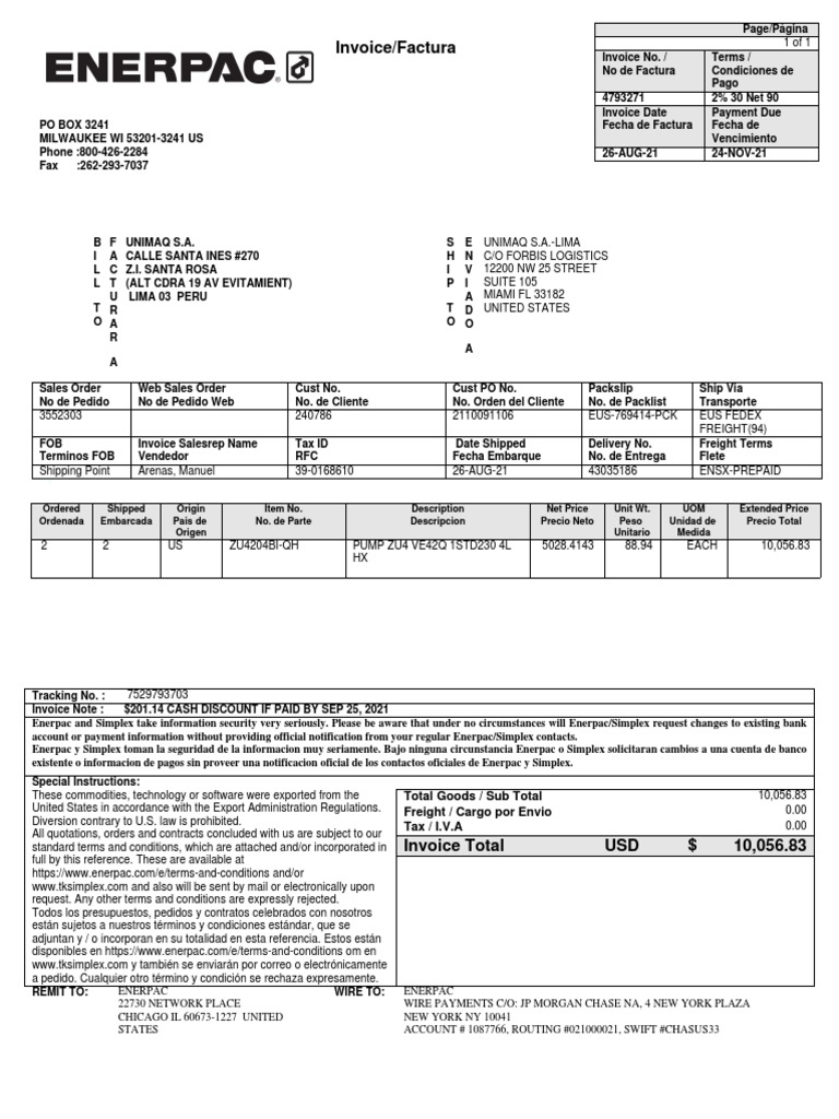 Invoice/Factura | PDF | Trade | Service Industries