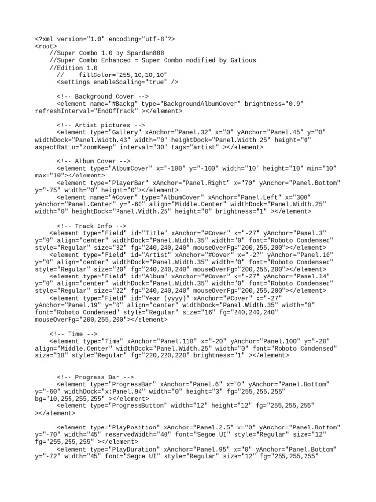 Super Combo Enhanced Skin For Musicbee | PDF