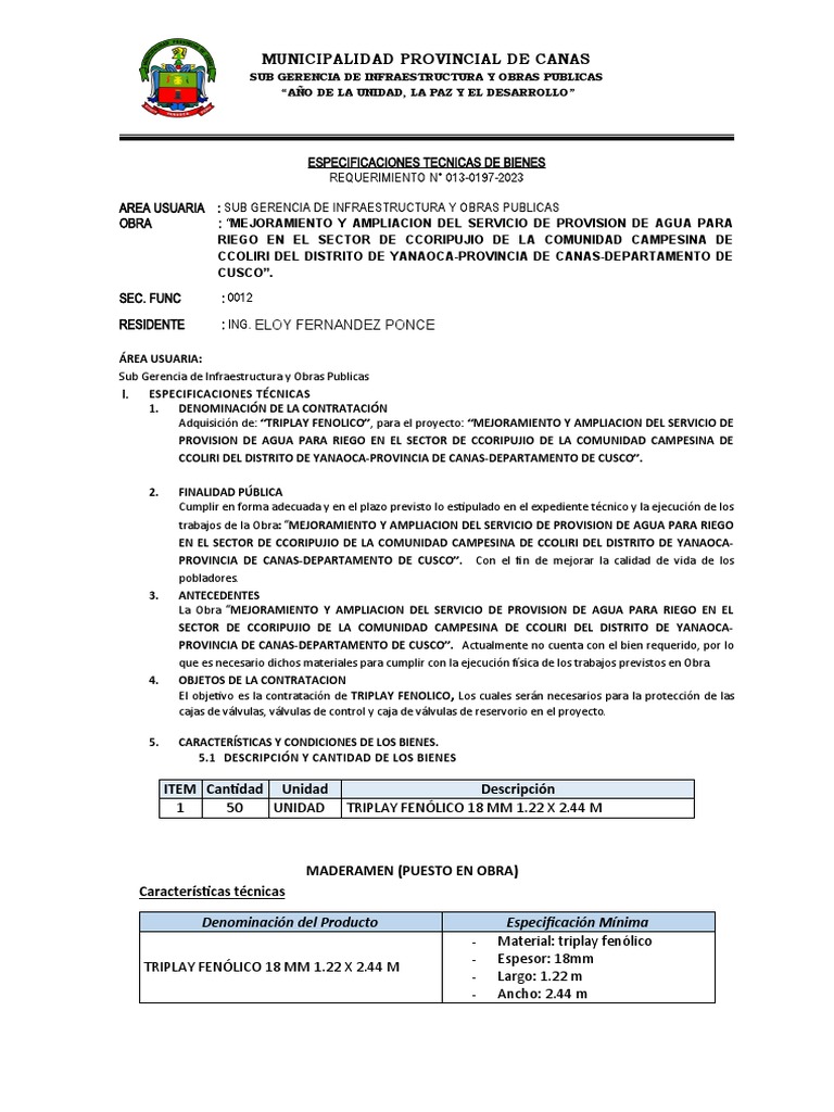 Ee - TT Triplay Fenolico | PDF