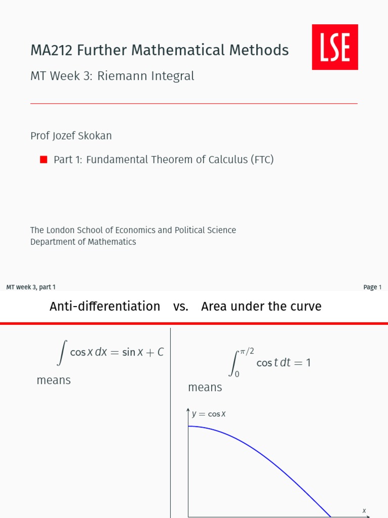 MA 212 Lecture Week3 Part1 | PDF | Integral | Mathematical Relations MA 212 Lecture Week3 Part1 | PDF | Integral | Mathematical Relations