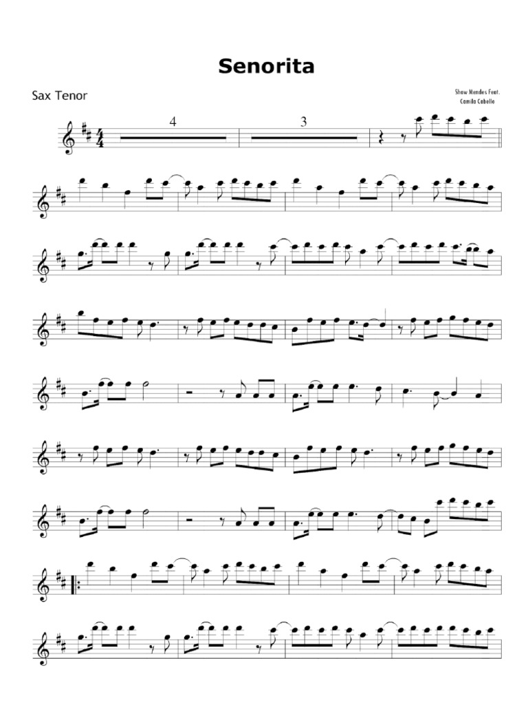 Señorita Sax Tenor | PDF
