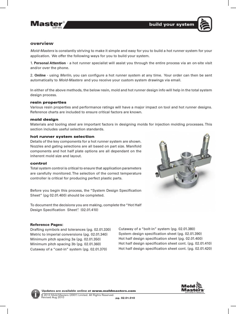 Moldmasters Hot Runner | PDF | Secondary Sector Of The Economy ...