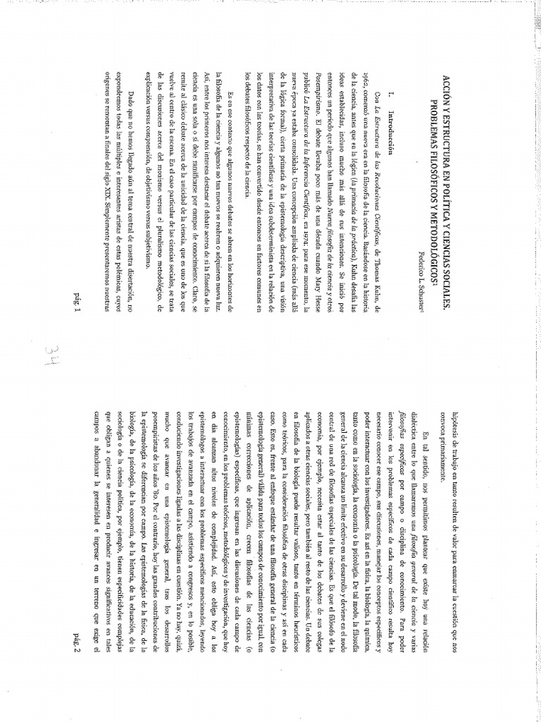 Schuster-Accion y Estructura en Polã Tica y Ciencias Sociales | PDF