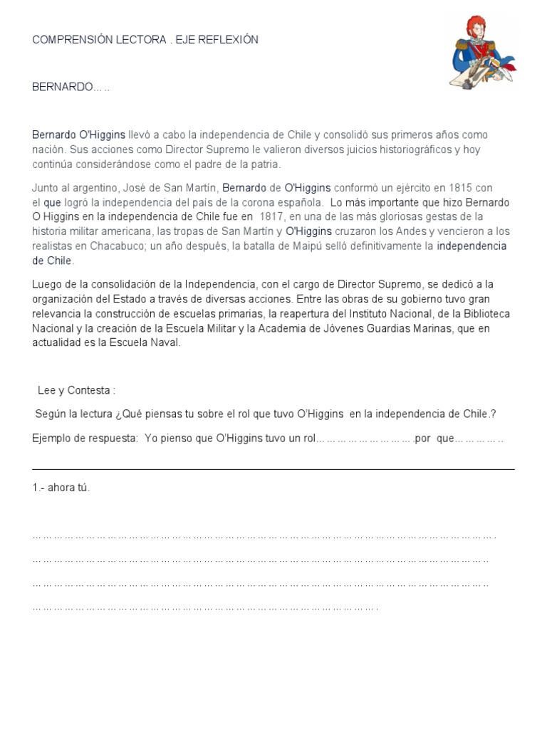 Respuestas sobre O'Higgins para colorear | PDF | Historia