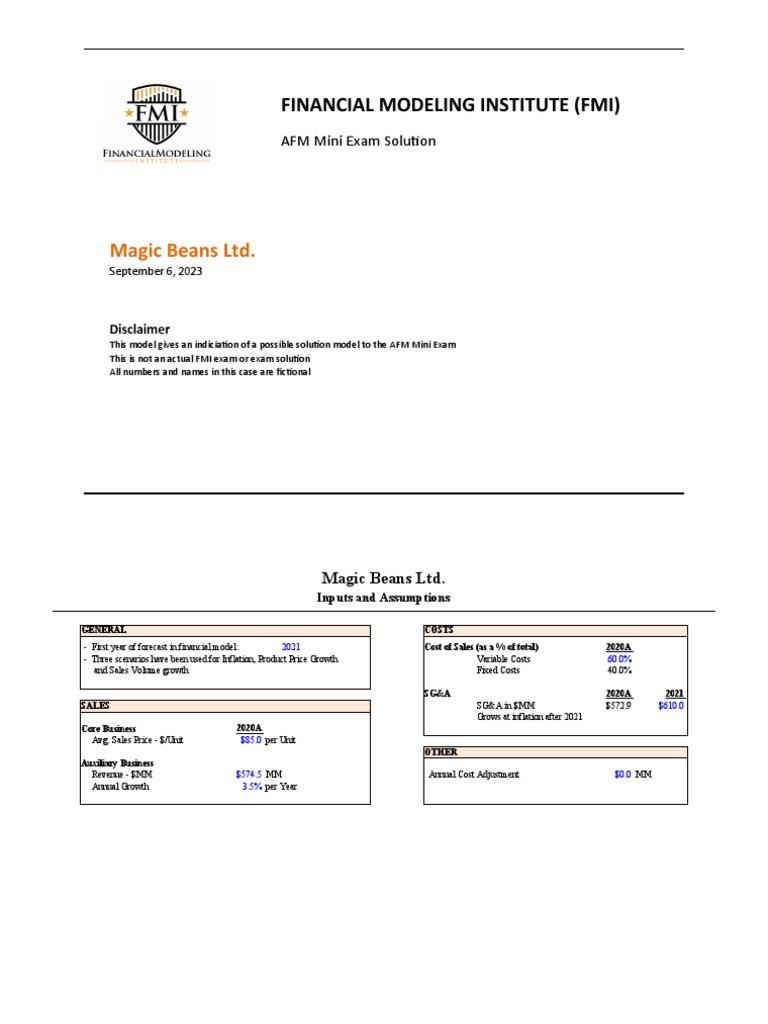 AFM Mini Exam - Solution | PDF | Trade | Financial Accounting