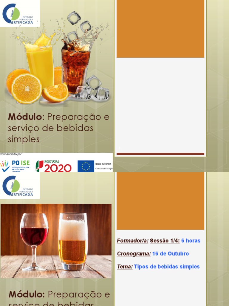1-Tipos de Bebidas | PDF | Cerveja | Bebida