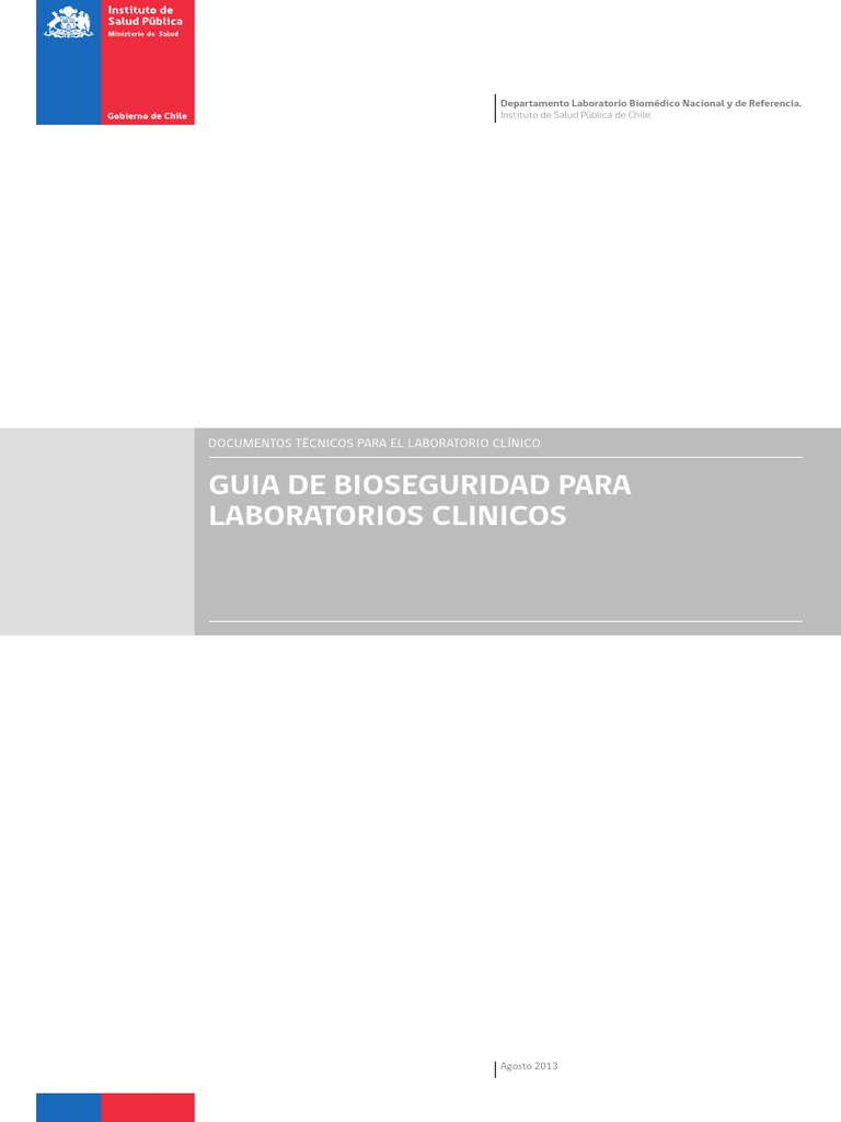 Manual Bioseguridad ISPCH | PDF | Laboratorios | Riesgo