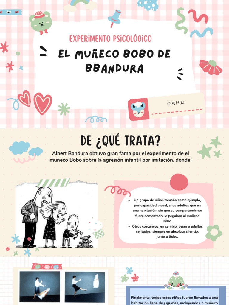 Experimento Psicológico: El Muñeco Bobo de Bandura | PDF | Sicología ...