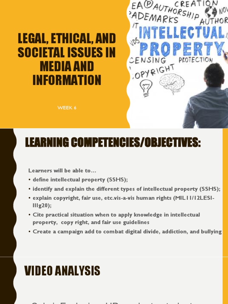 Intellectual Property Copyright and Fair Use Week 6 Copy 2 | PDF ...